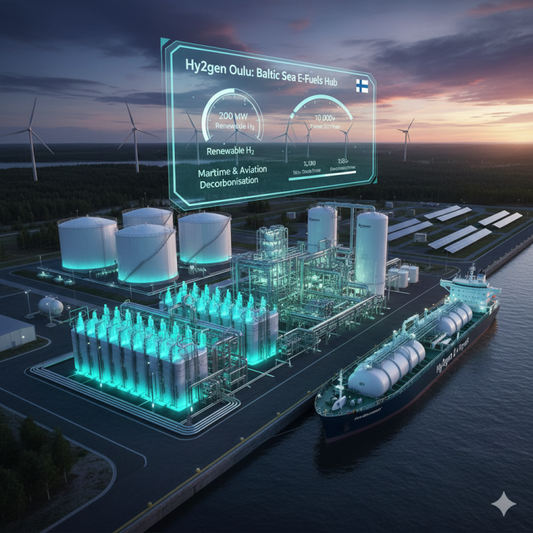 🇫🇮 Hy2gen Picks Oulu for 200 MW Hydrogen + e-Fuel Hub - Learn Hydrogen